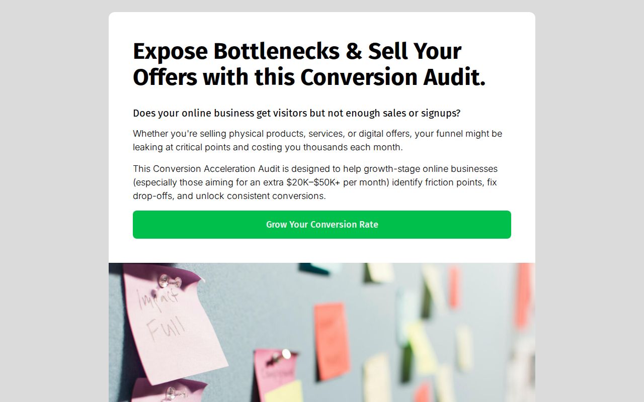 Conversion Rate Acceleration Audit (CRAA)